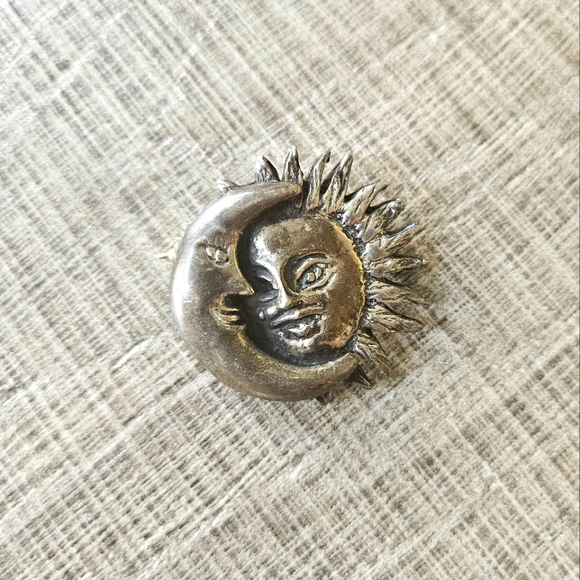 Jewelry | Vintage Sun And Moon Brooch | Poshmark